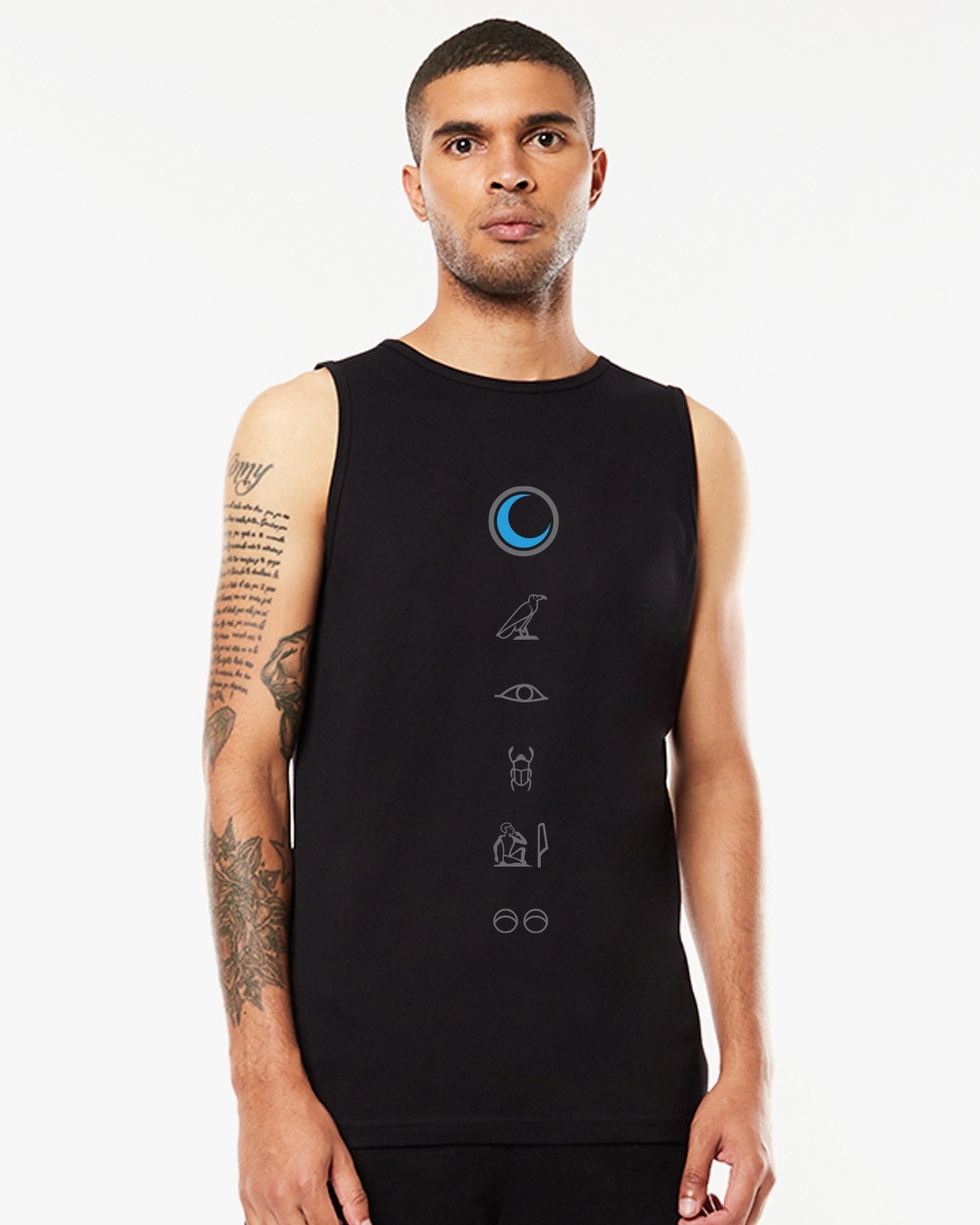 Buy Men's Black Moon Knight Marvel Graphic Printed Vest Online at Bewakoof