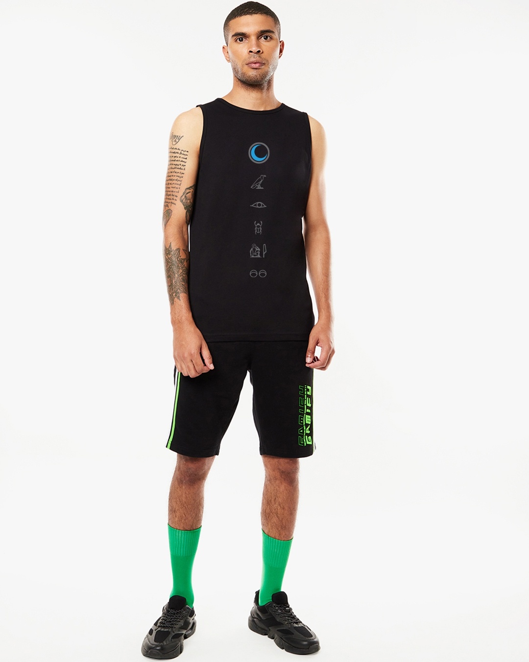 Buy Men's Black Moon Knight Marvel Graphic Printed Vest Online at Bewakoof