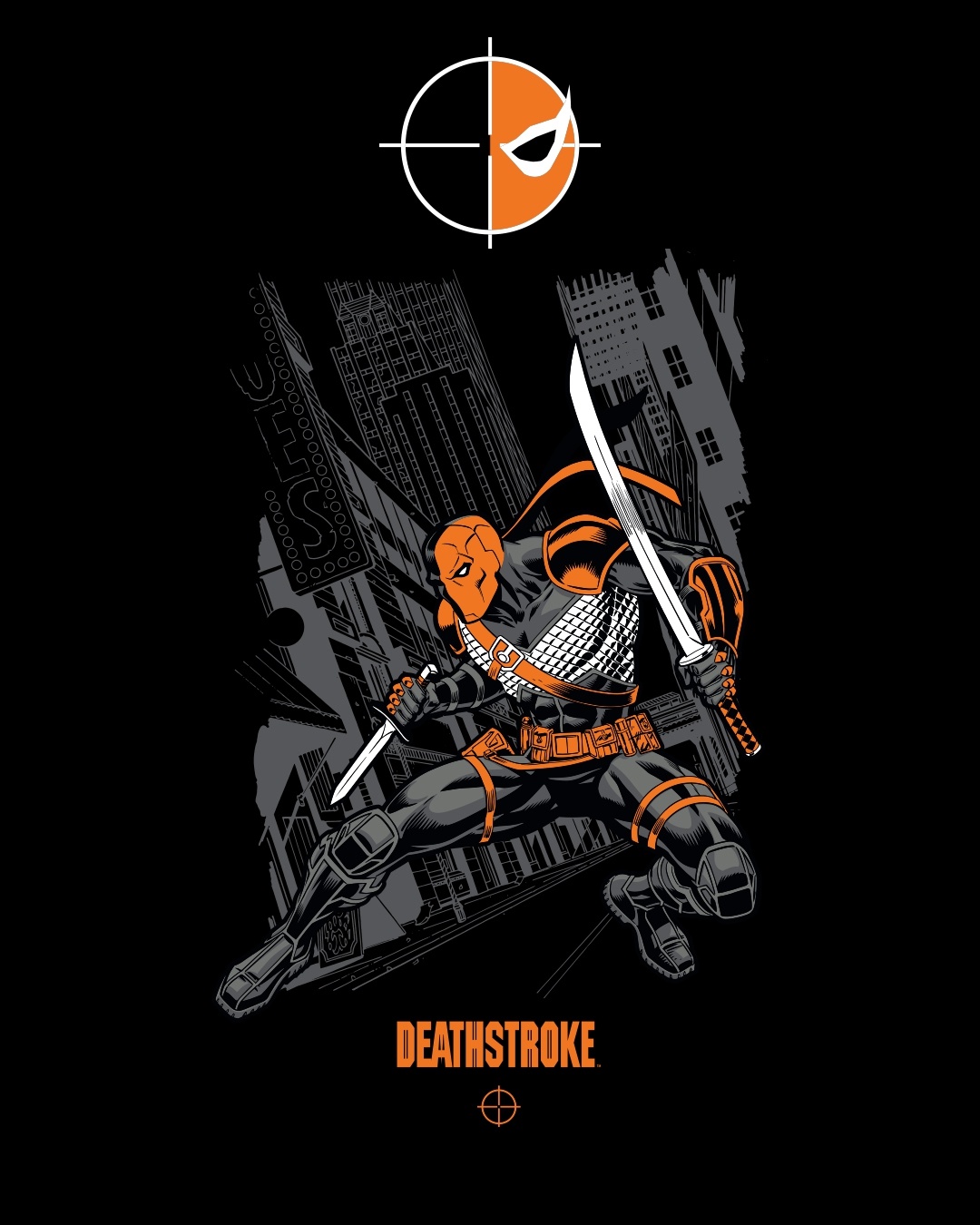 Buy Men's Black Deathstroke Graphic Printed Oversized T-shirt for Men ...