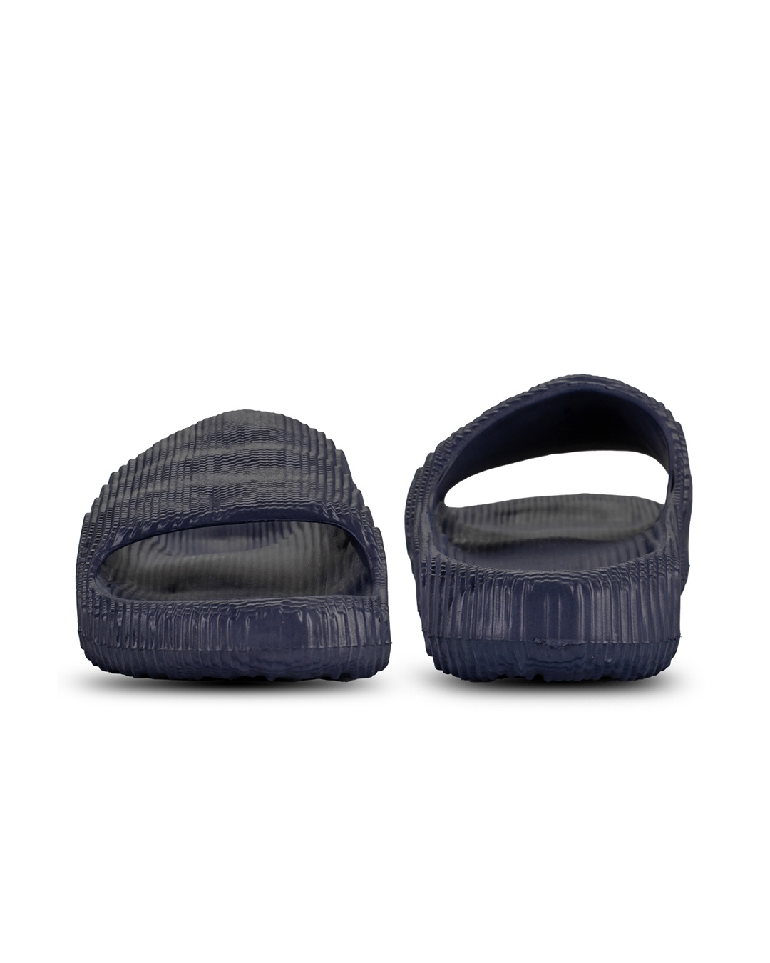 Buy Men's Navy Blue Textured Sliders Online in India at Bewakoof