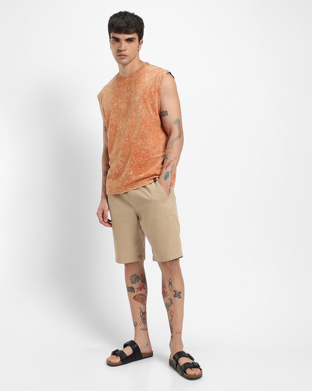 Buy Men's Orange Oversized Vest Online at Bewakoof