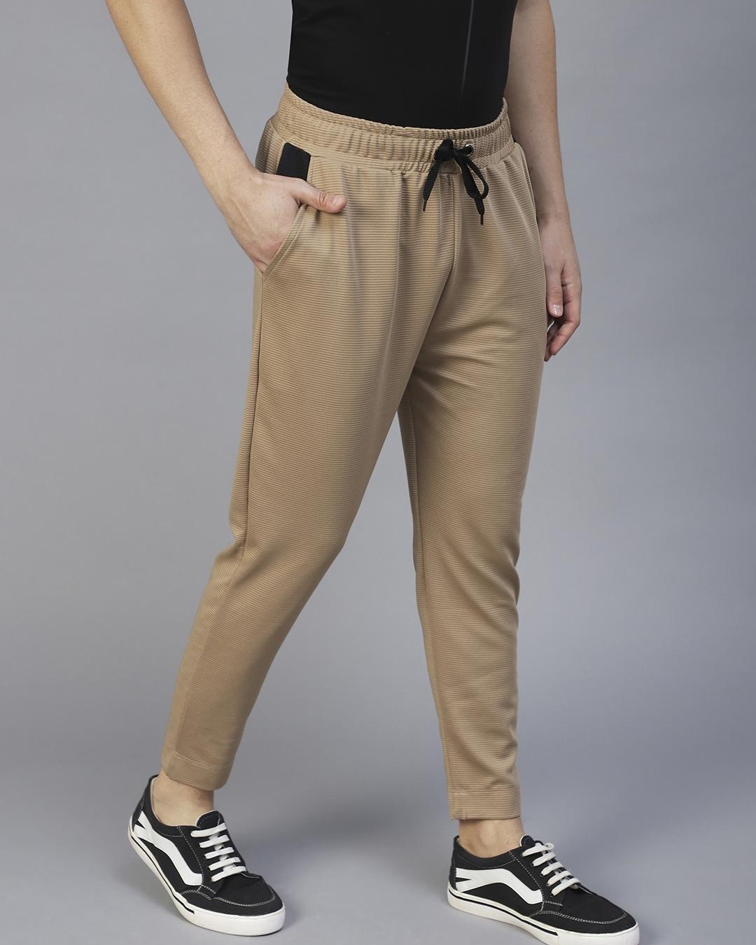 Buy Men's Beige Track Pants Online at Bewakoof