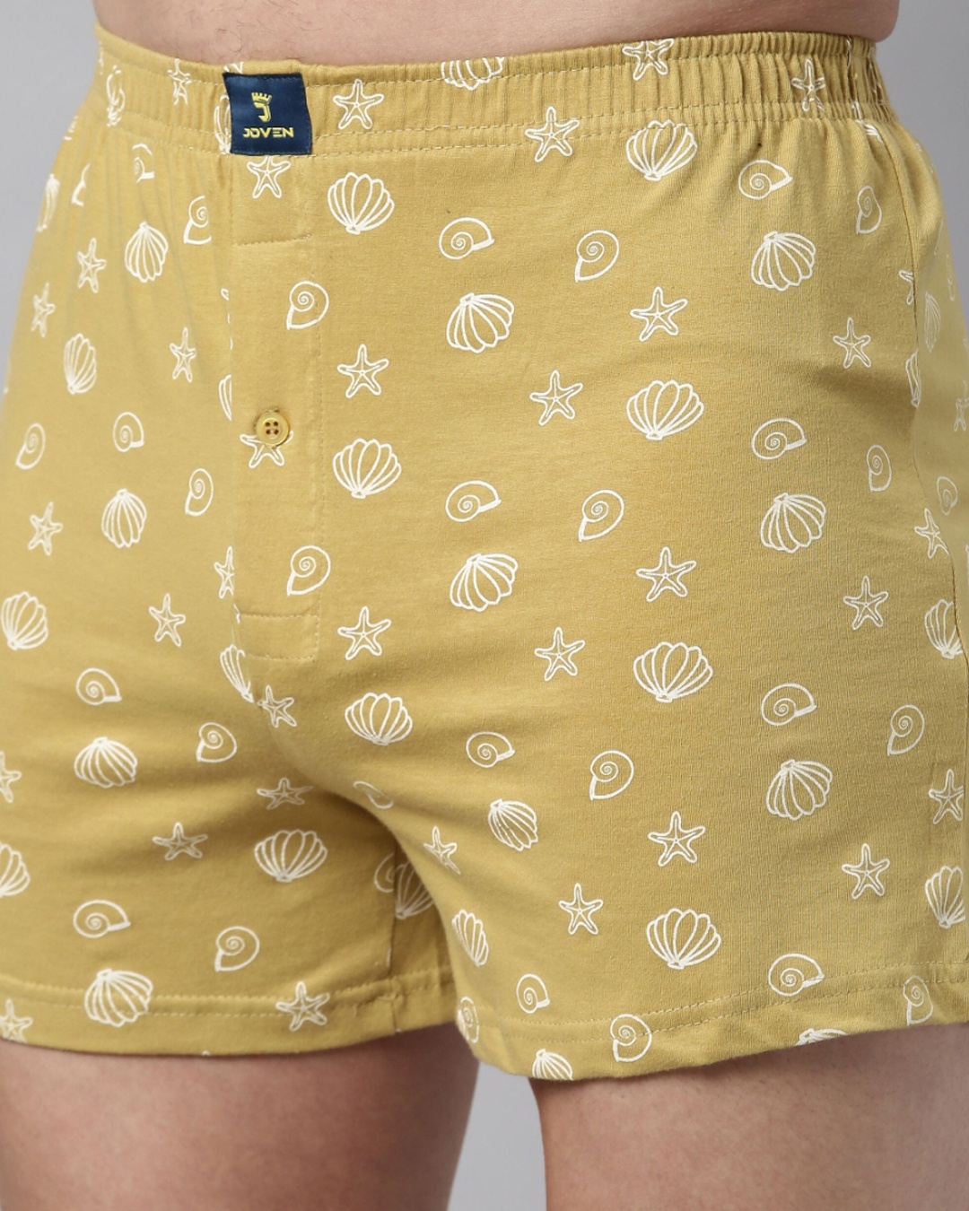 Buy Men's Beige Printed Pure Cotton Boxer Online in India at Bewakoof