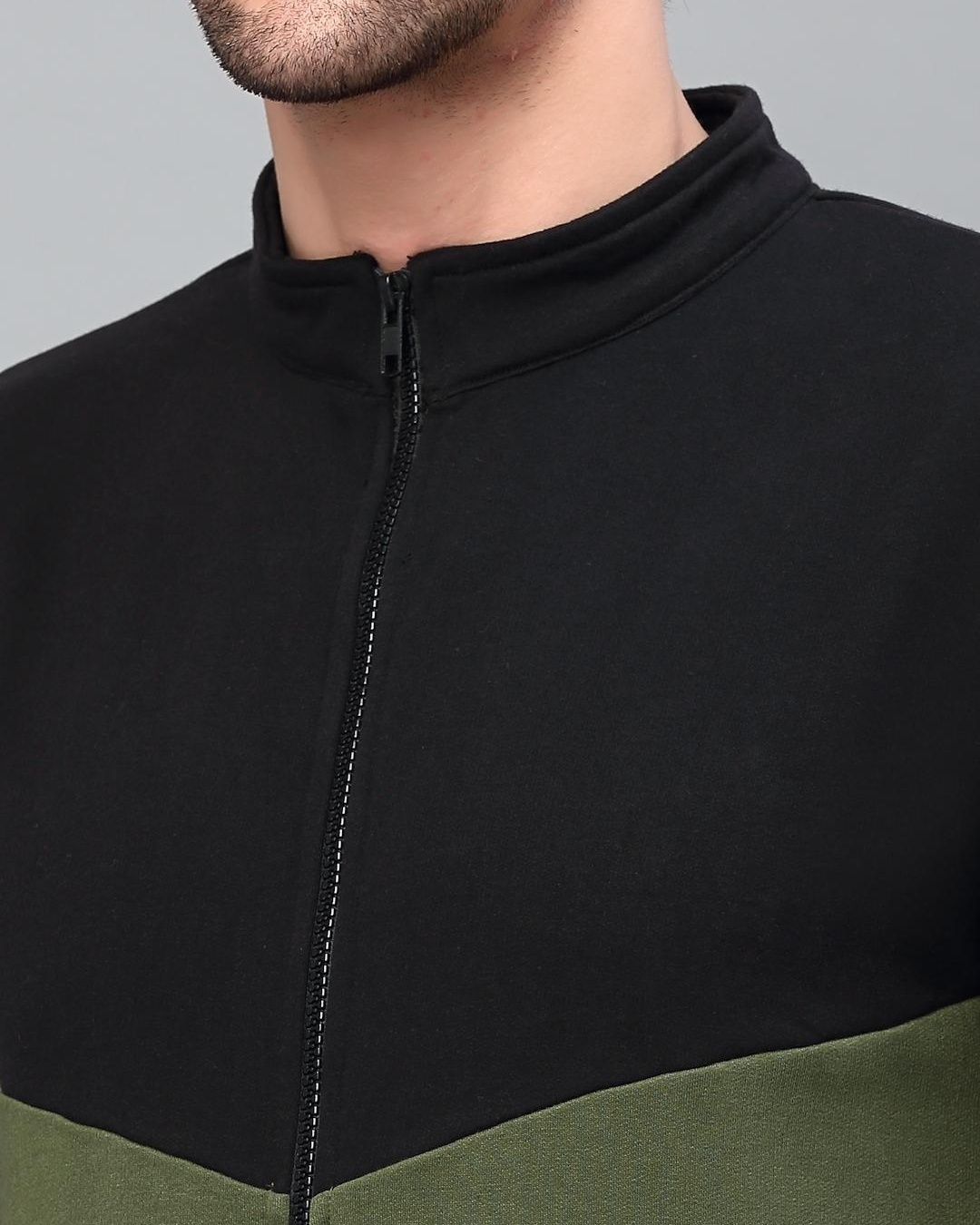 Buy Men's Black and Green Color Block Slim Fit Jacket for Men Online at ...