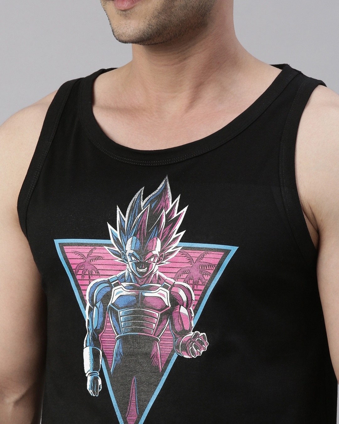 Buy Men's Black Angry Goku - Dragon Ball Z Anime Vest Online at Bewakoof