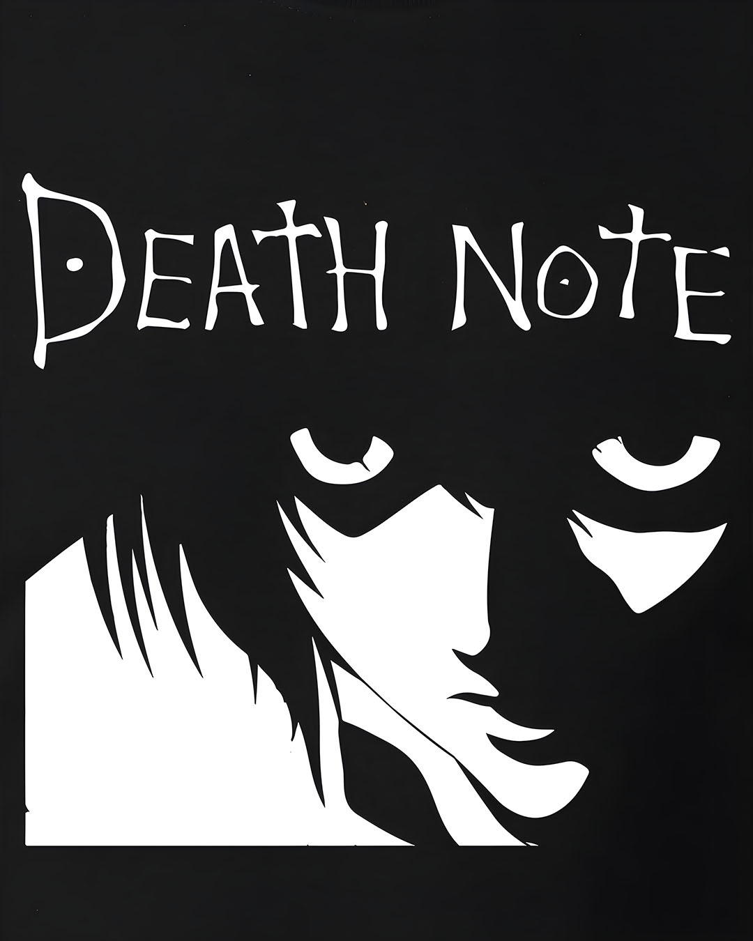 Buy Men's Black Anime Death Note Graphic Printed T-shirt for Men Black ...