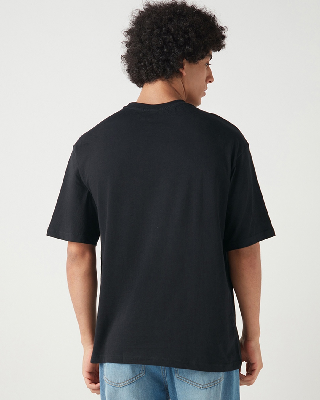 Buy Men's Black Batman Typography Oversized T-shirt Online at Bewakoof