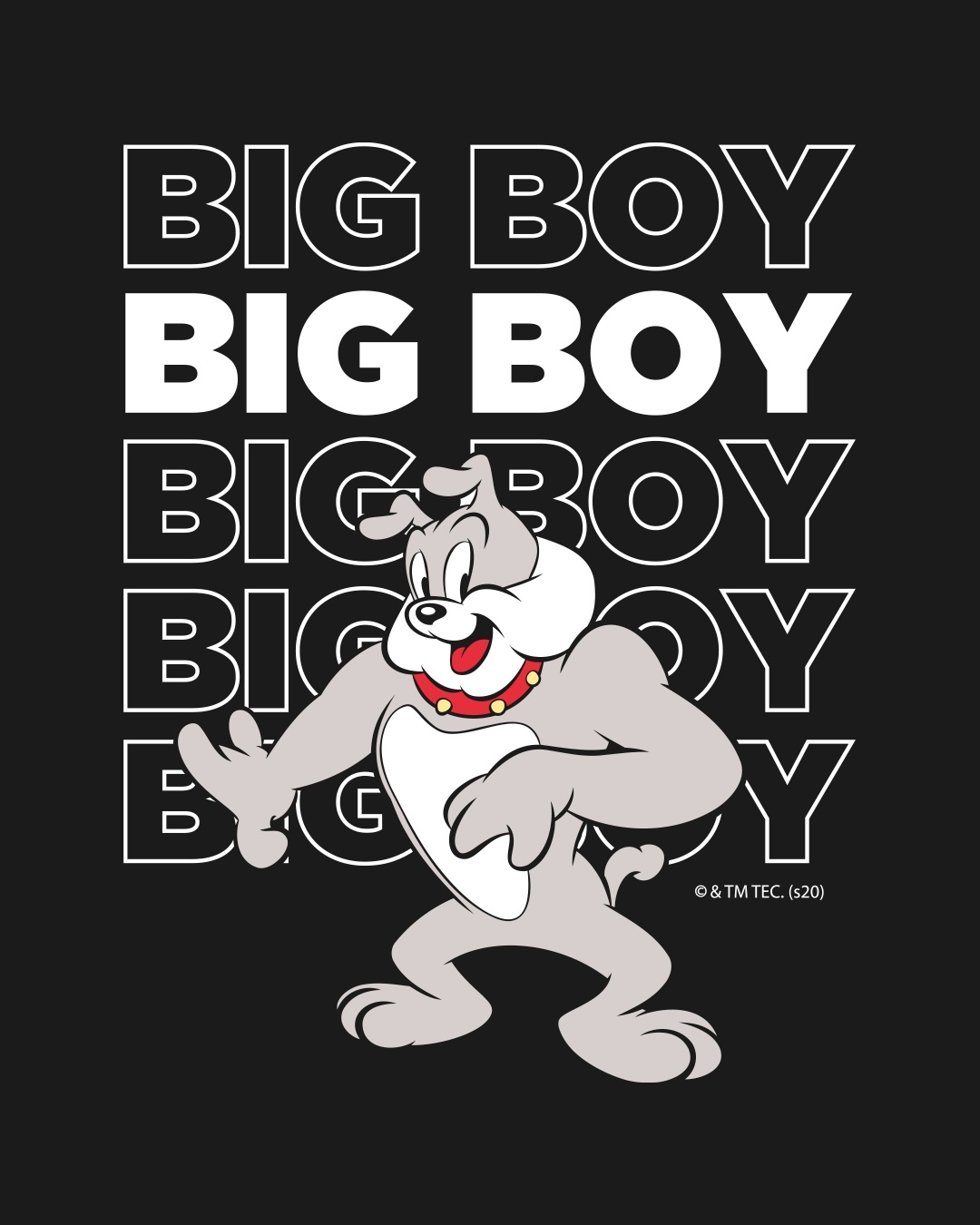 Buy Men's Black Big Boy Typography Plus Size T-shirt for Men Black ...