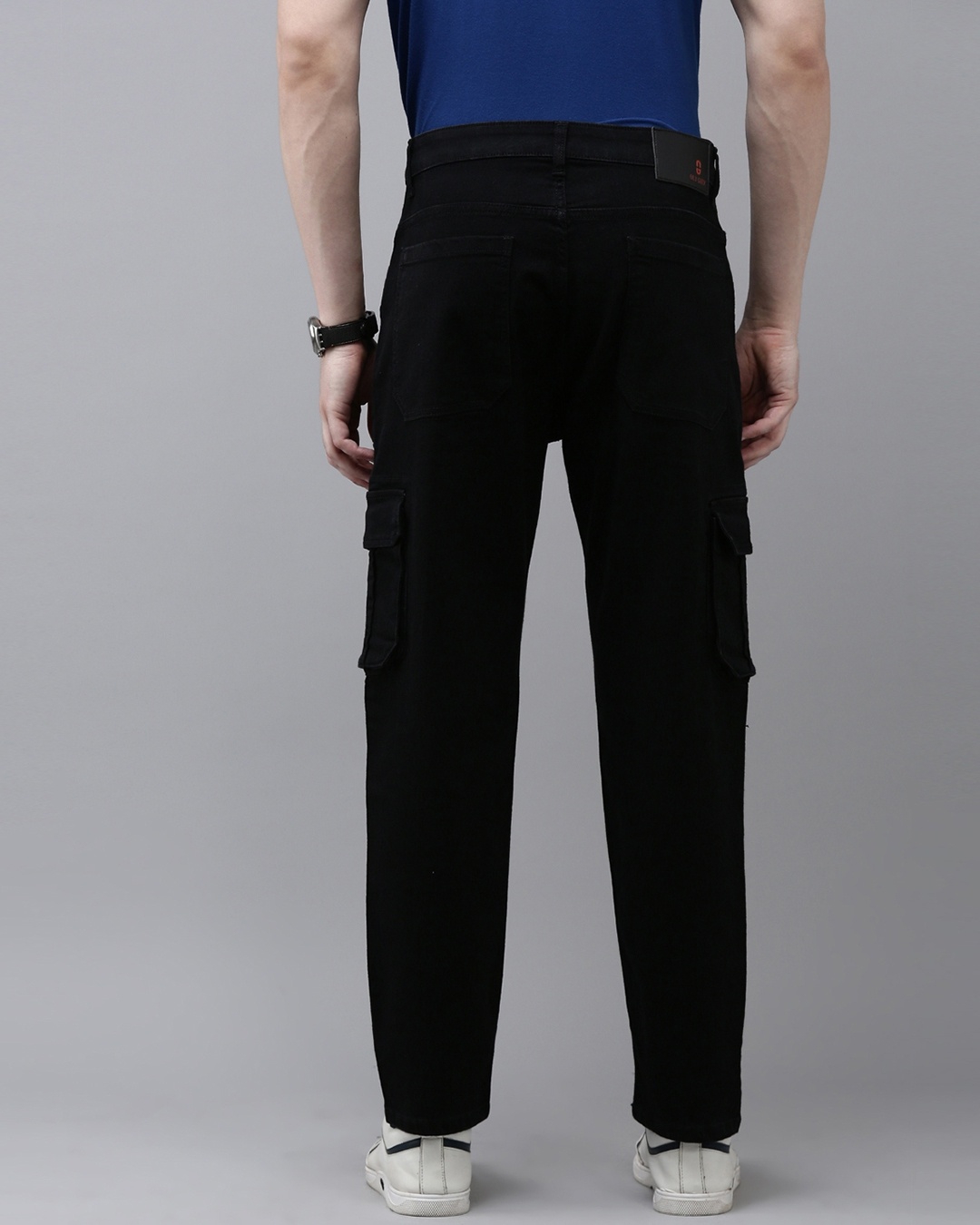 Buy Men's Black Cargo Jeans Online at Bewakoof