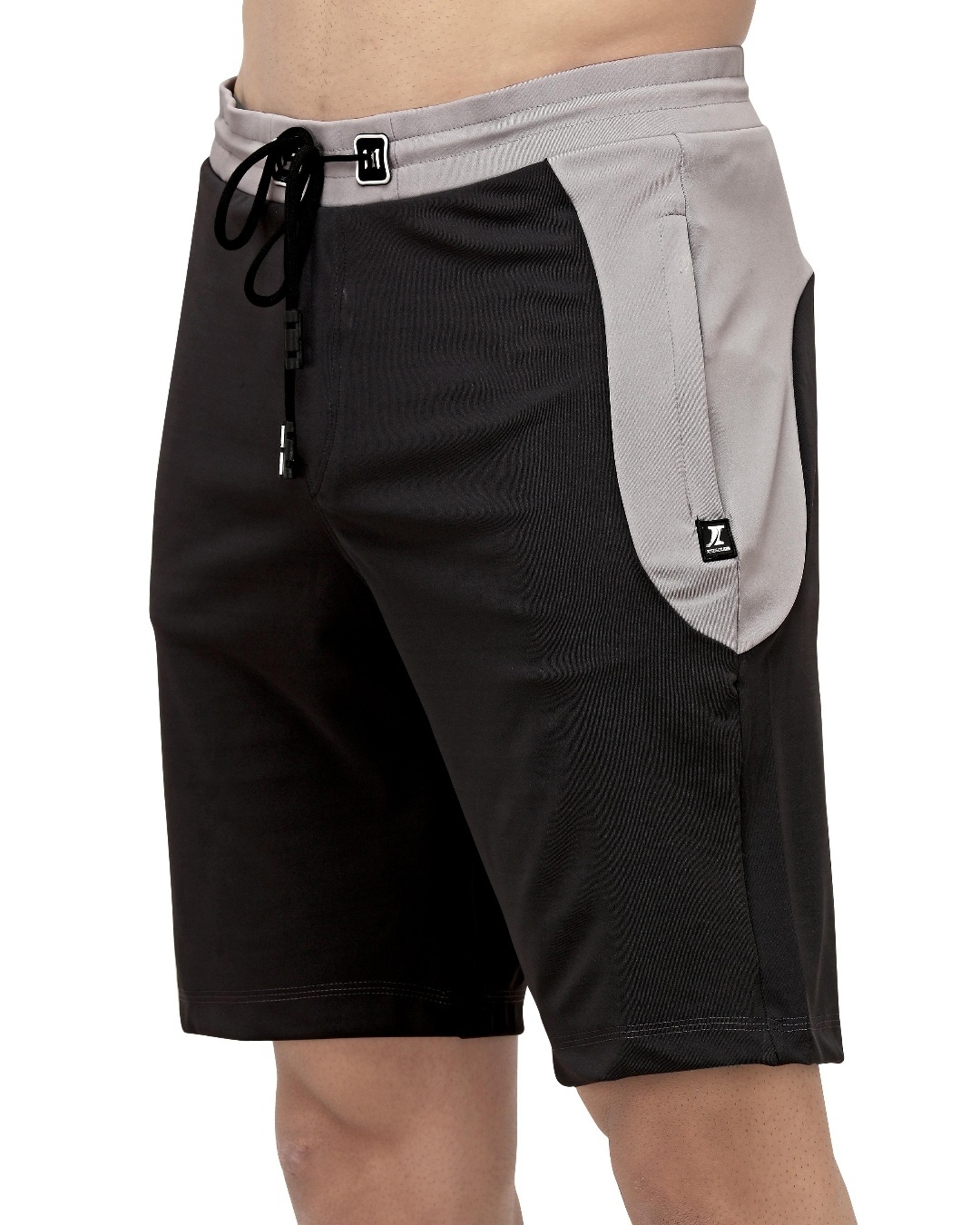 Buy Men's Black Color Block Shorts Online at Bewakoof