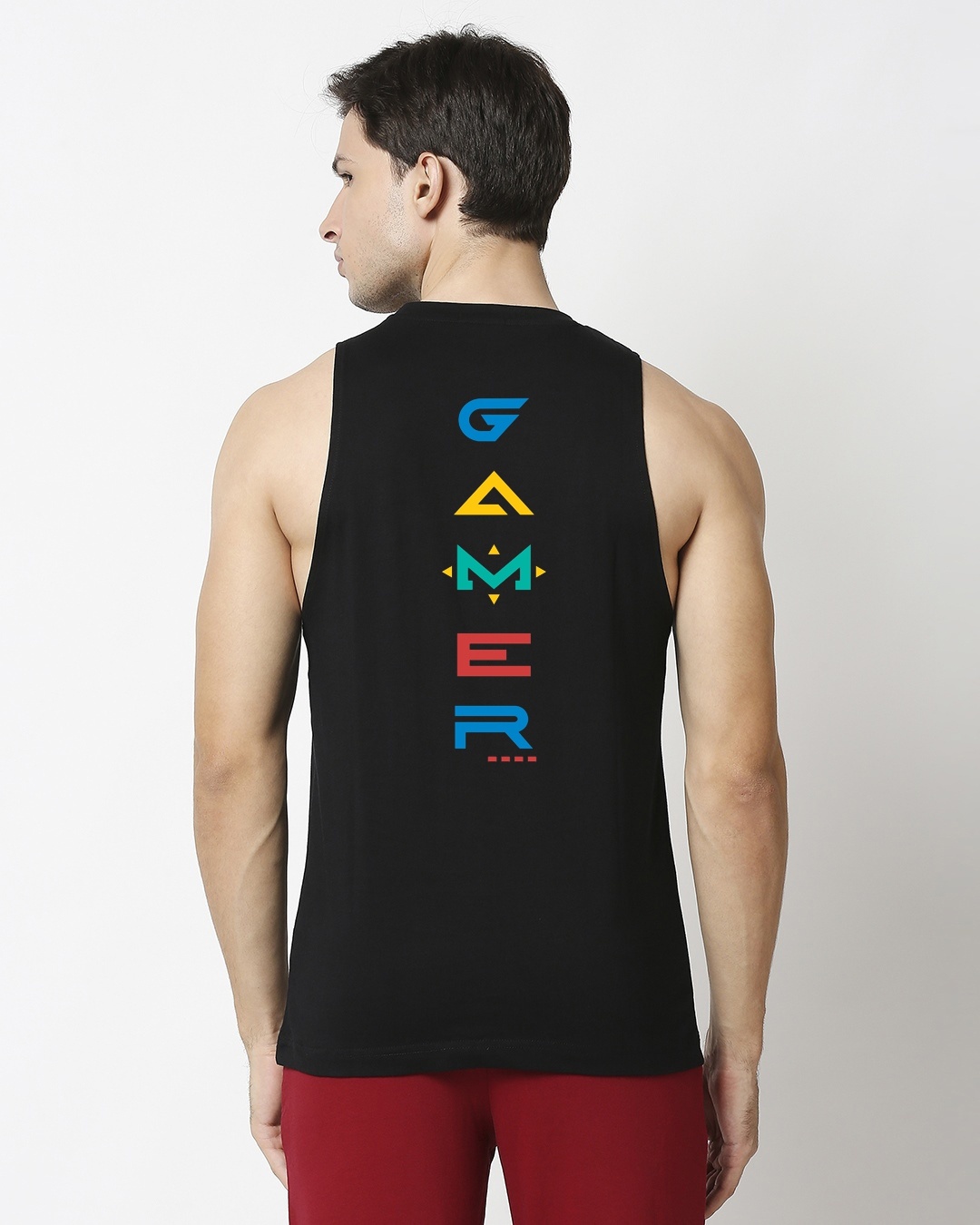 Buy Men's Black Gamer Respawn Typography Vest Online at Bewakoof
