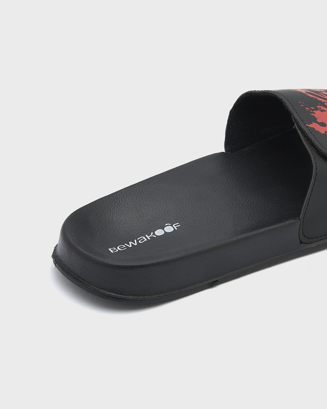 Buy Men's Black Ghost Rider Printed Velcro Sliders Online in India at ...