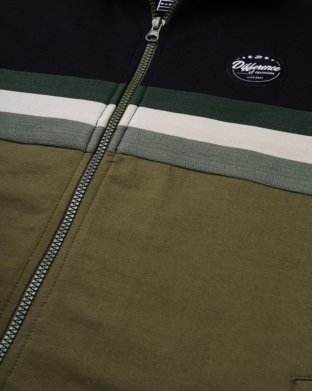 Buy Men's Black & Green Color Block Jacket for Men Black Online at Bewakoof