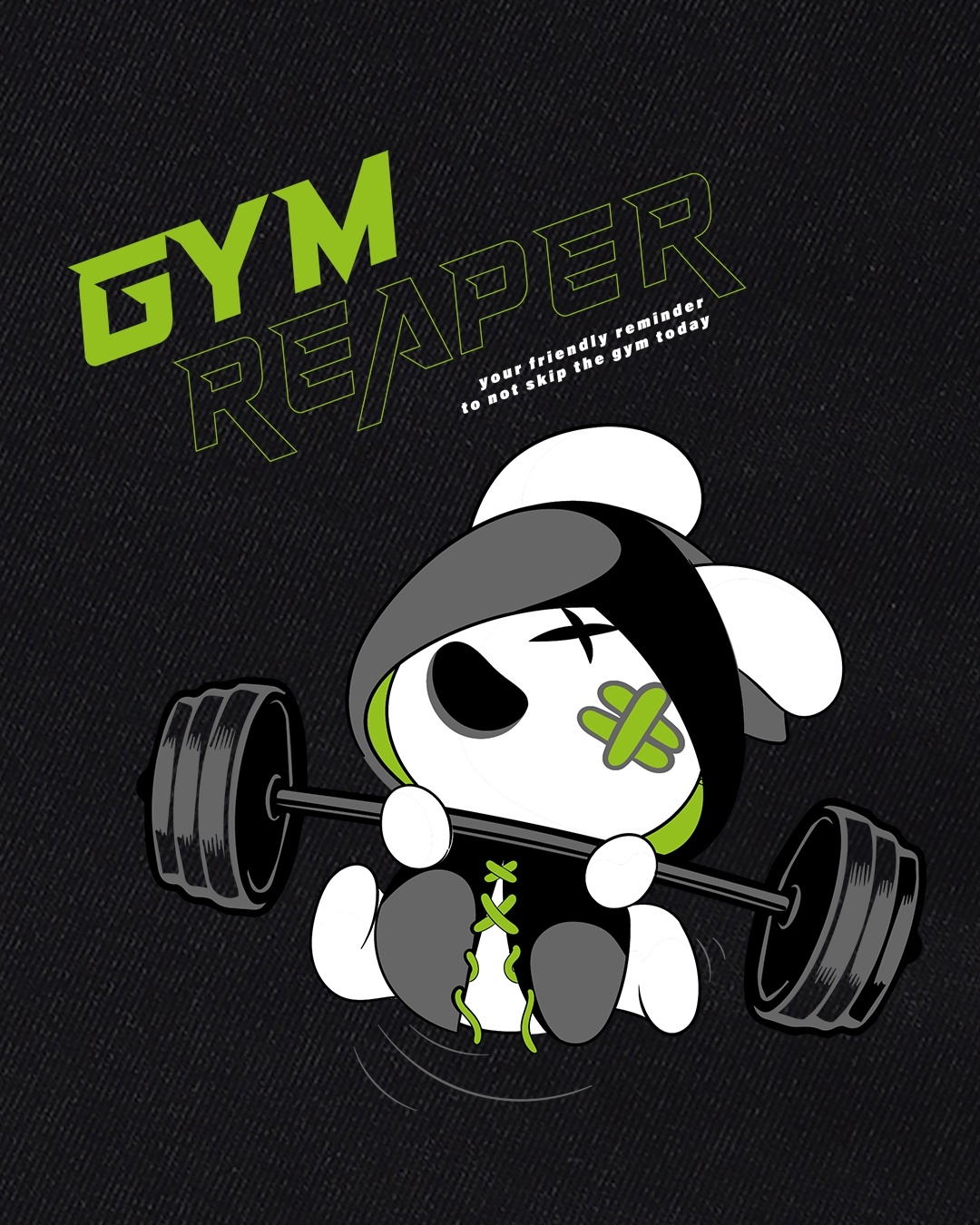 Buy Men's Black Gym Reaper Graphic Printed Oversized T-shirt Online at ...