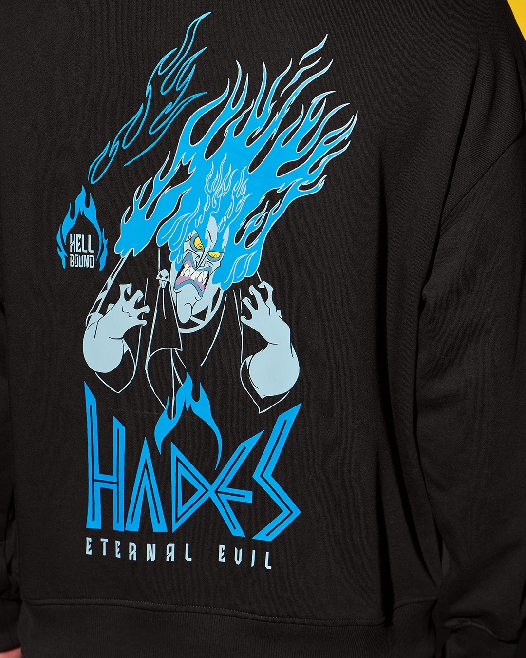 Buy Men's Black Hell Bound Graphic Printed Oversized Sweatshirt Online ...