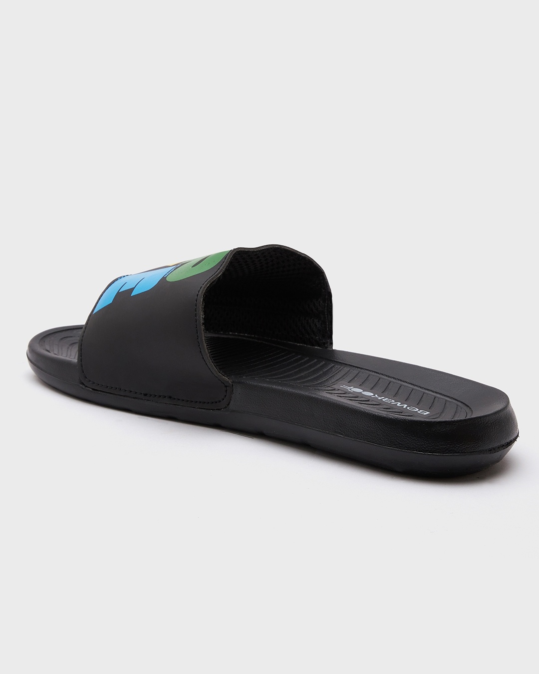Buy Men's Black Hype Comfysole Sliders Online in India at Bewakoof