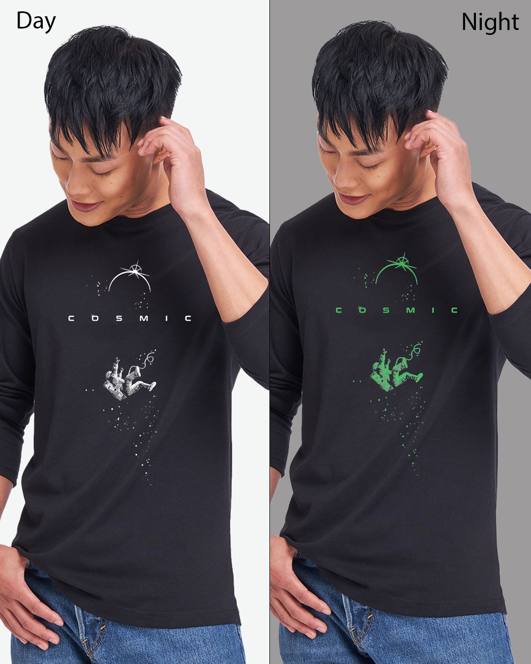 Buy Men's Black Interstellar Graphic Printed T-shirt for Men Online at ...