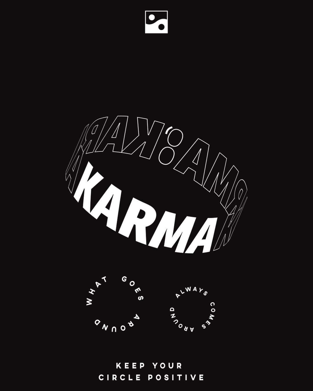 Buy Men's Black Karma Circles Typography Vest for Men Black Online at ...