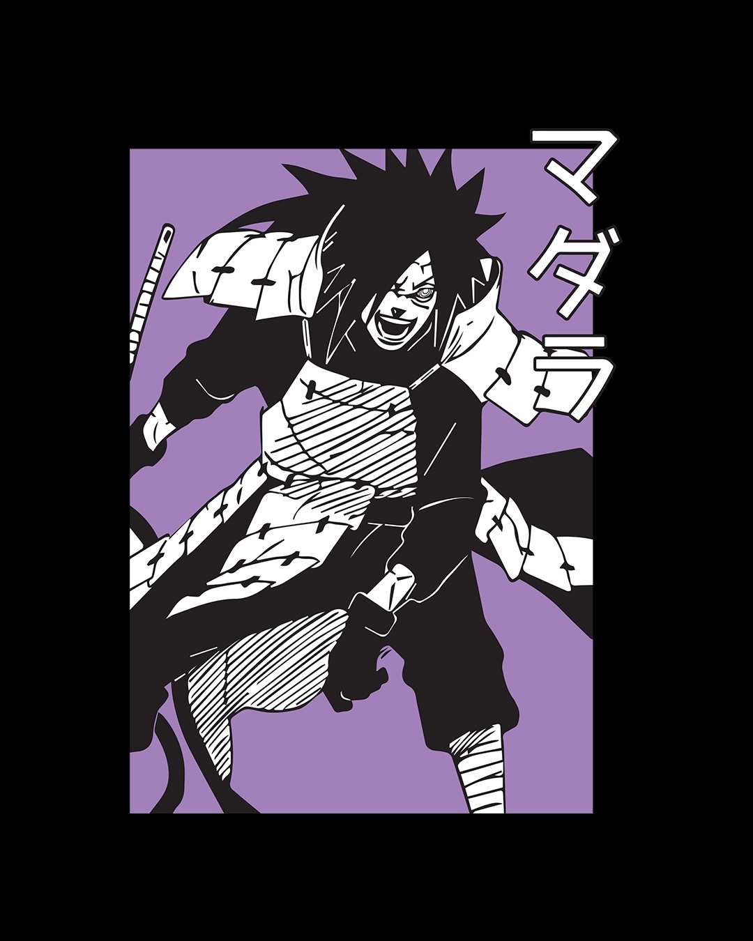 Buy Men's Black Madara Graphic Printed T-shirt for Men Black Online at ...