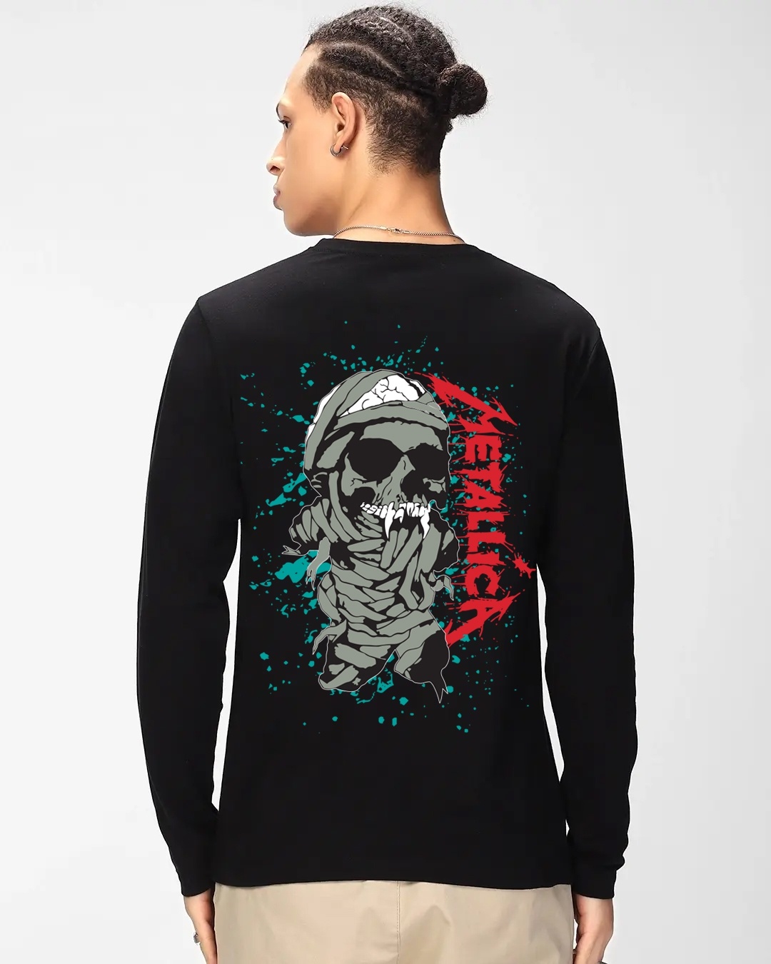 Buy Men's Black Metallica Graphic Printed T-shirt Online at Bewakoof