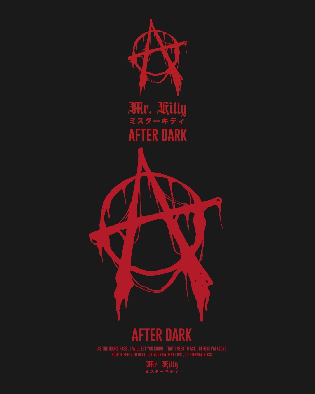 Buy Men's Black Mr Kitty Afterdark Graphic Printed Plus Size T-shirt ...