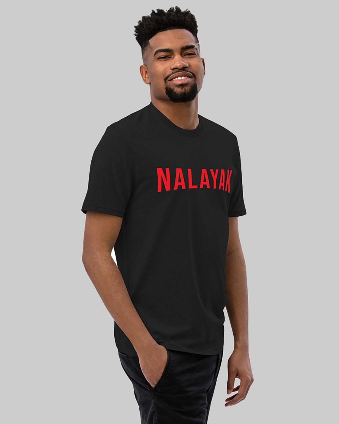 Buy Men's Black Nalayak Typography T-shirt for Men Black Online at Bewakoof