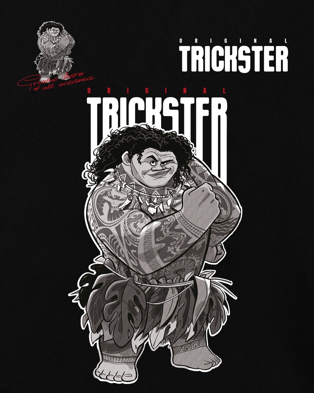 Buy Men's Black Original Trickster Graphic Printed Oversized Hoodies ...