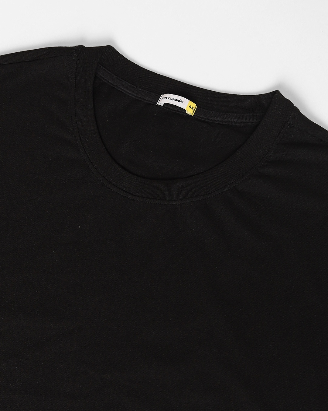 Buy Men's Black Oversized Plus Size T-shirt Online at Bewakoof