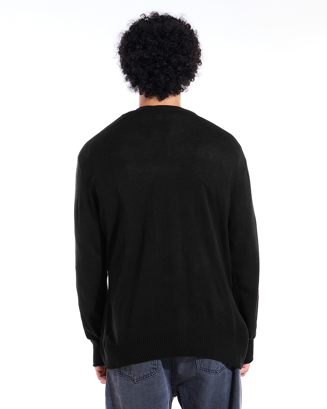 Buy Men's Black Oversized Sweater Online at Bewakoof