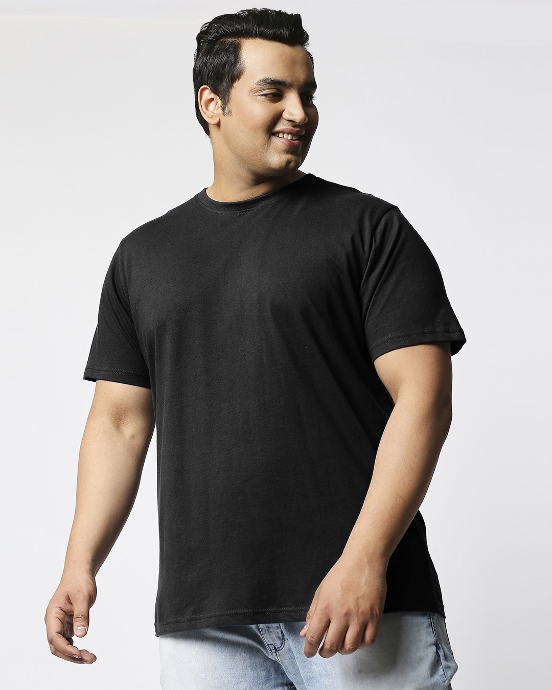 Buy Men's Black Plus Size Oversized T-shirt for Men black Online at Bewakoof