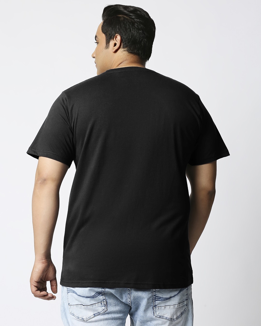 Buy Men's Black Plus Size Oversized T-shirt for Men black Online at Bewakoof