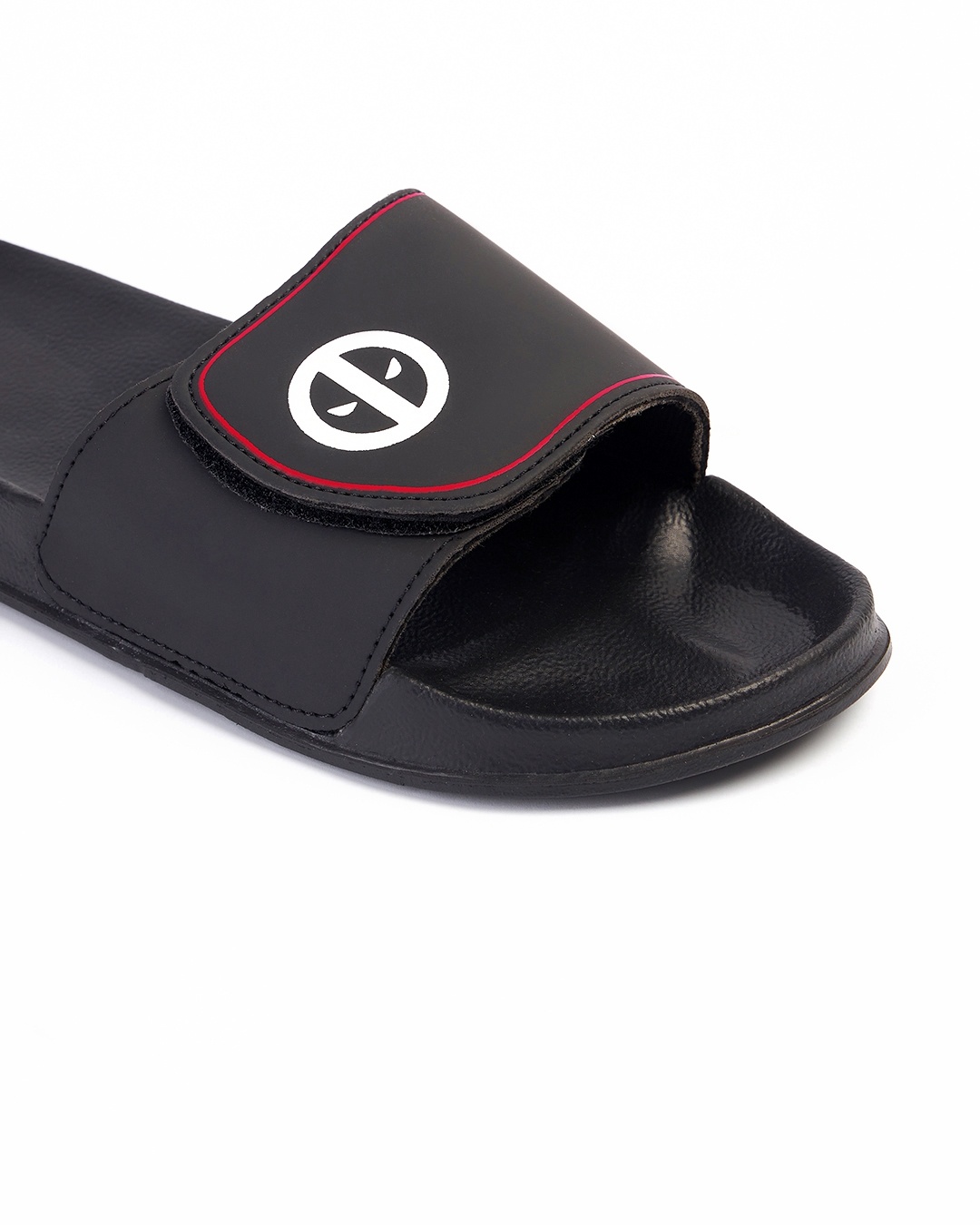 Buy Men's Black Poolverine Printed Velcro Sliders Online in India at ...