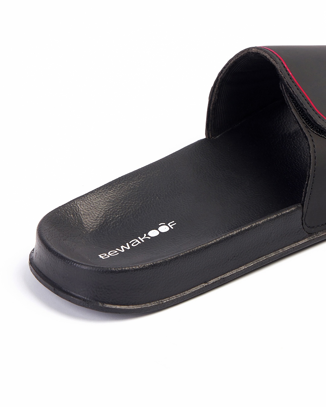 Buy Men's Black Poolverine Printed Velcro Sliders Online in India at ...