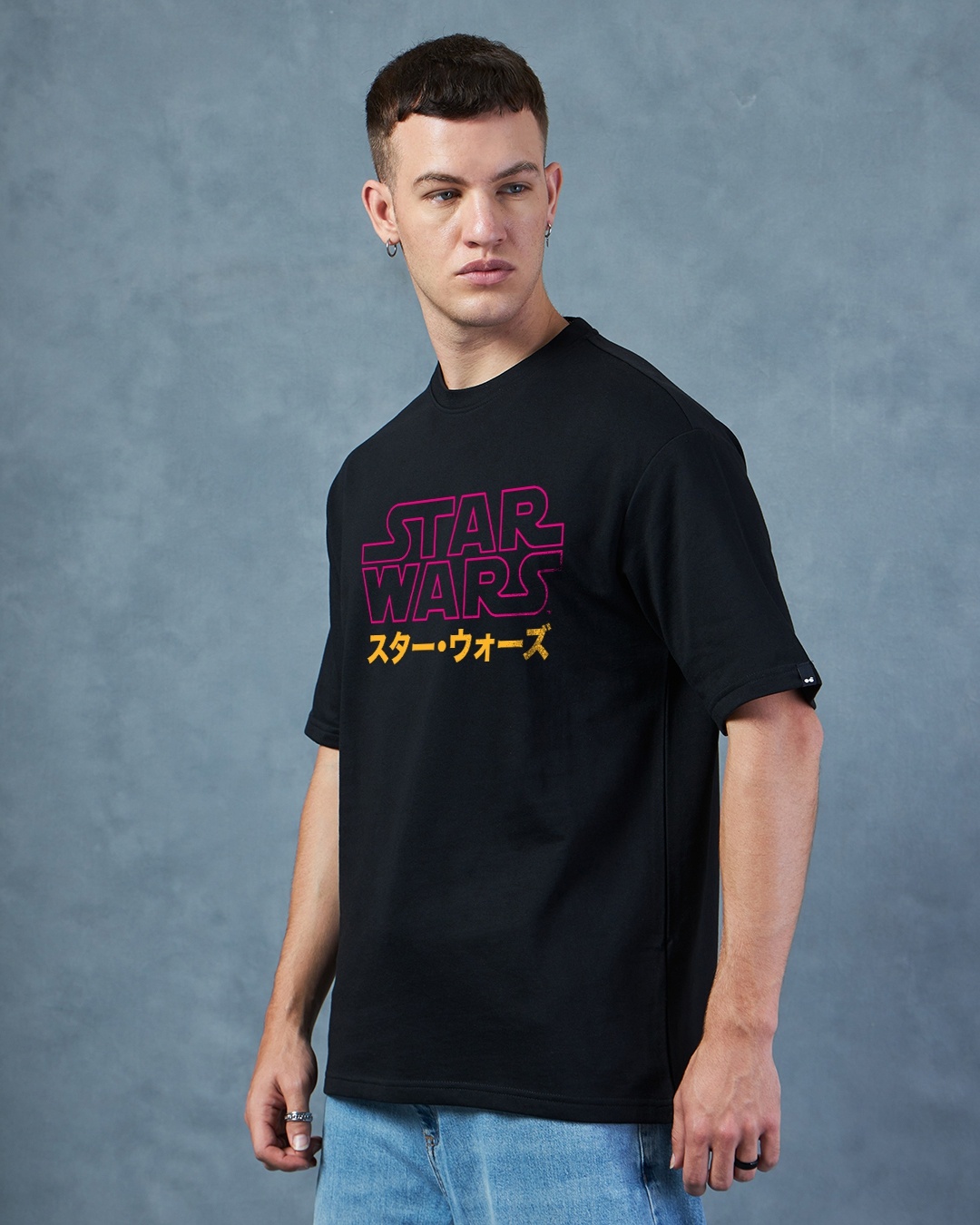 Buy Men's Black Return of Jedi Graphic Printed Oversized T-shirt Online ...
