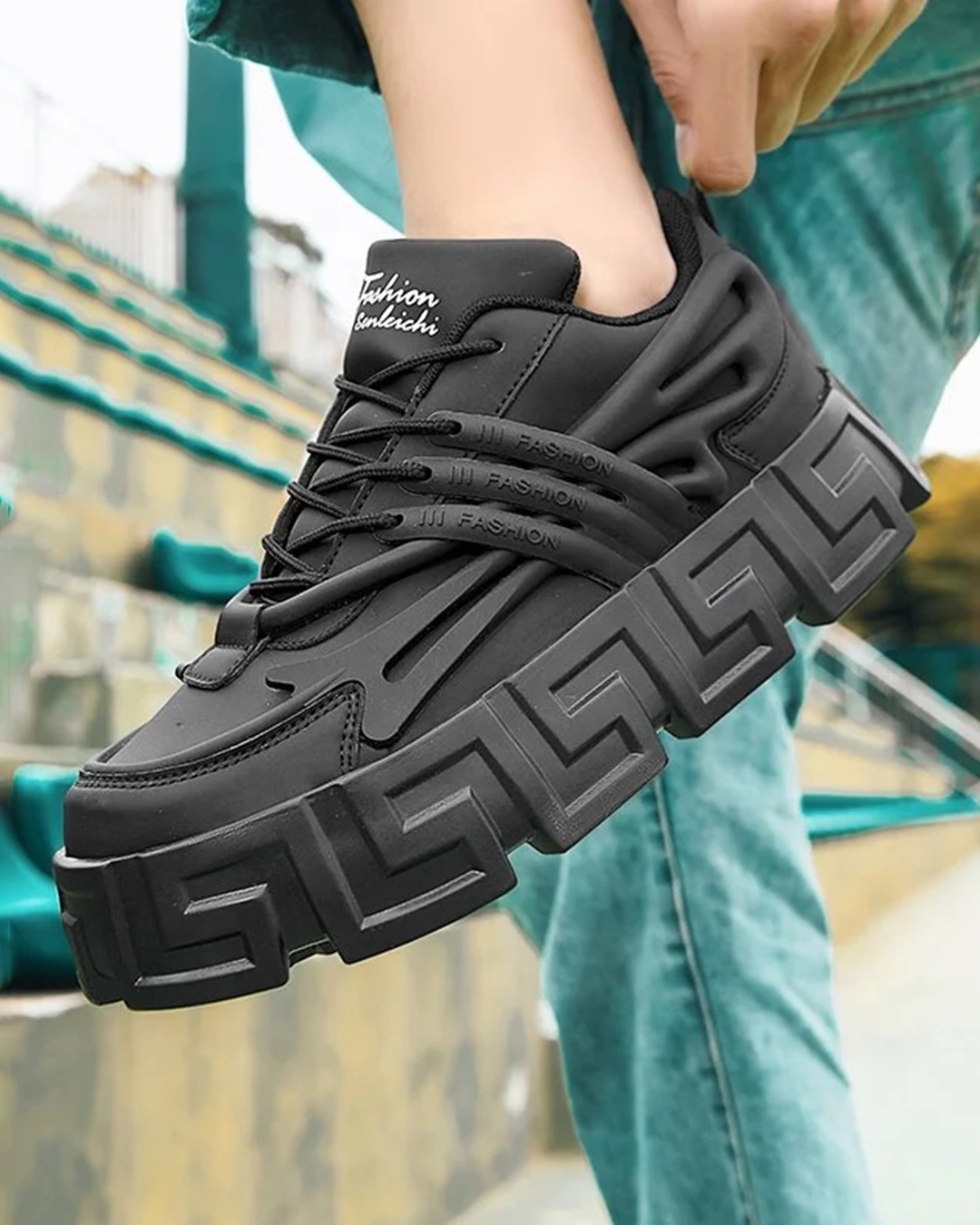 Buy Men's Black Sneakers Online in India at Bewakoof