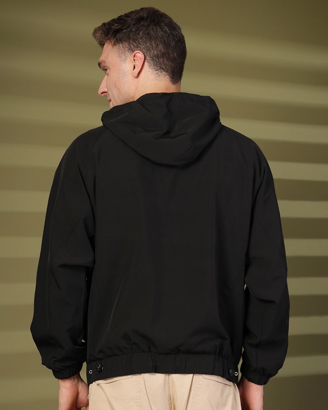 Buy Men's Black Wind Cheater Jacket Online at Bewakoof