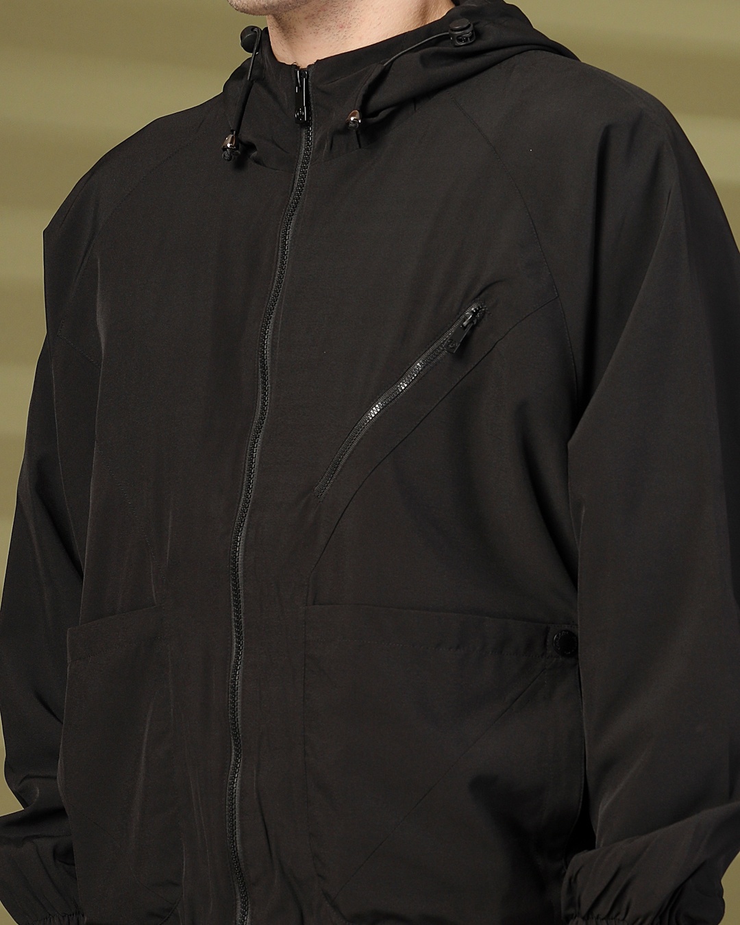 Buy Men's Black Wind Cheater Jacket Online at Bewakoof