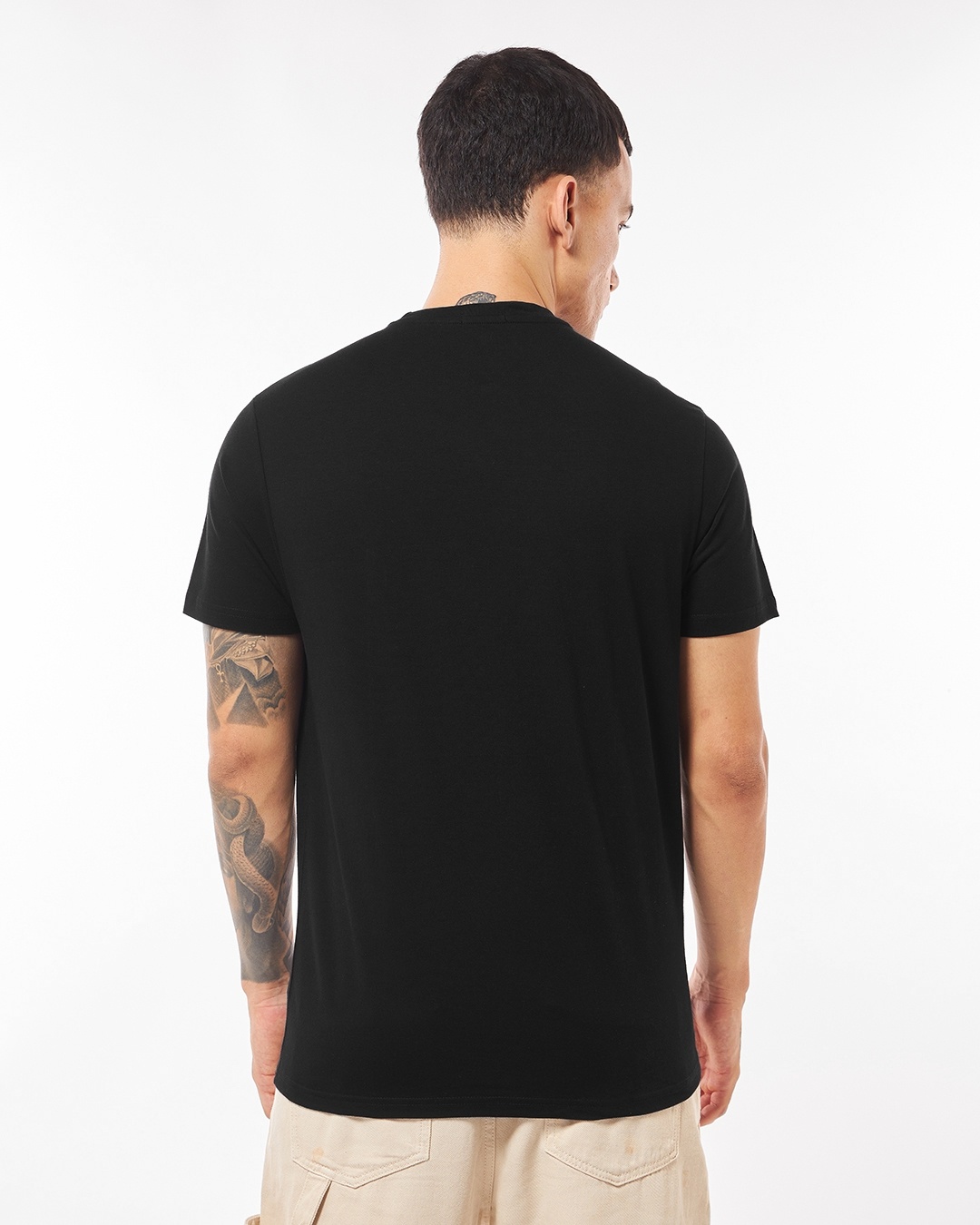 Buy Men's Black Stargazer Graphic Printed T-shirt Online at Bewakoof
