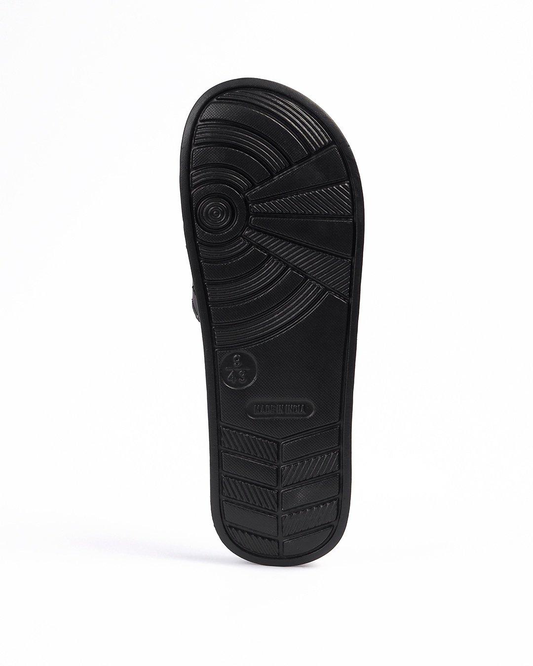 Buy Men's Black Trippin Printed Velcro Sliders Online in India at Bewakoof