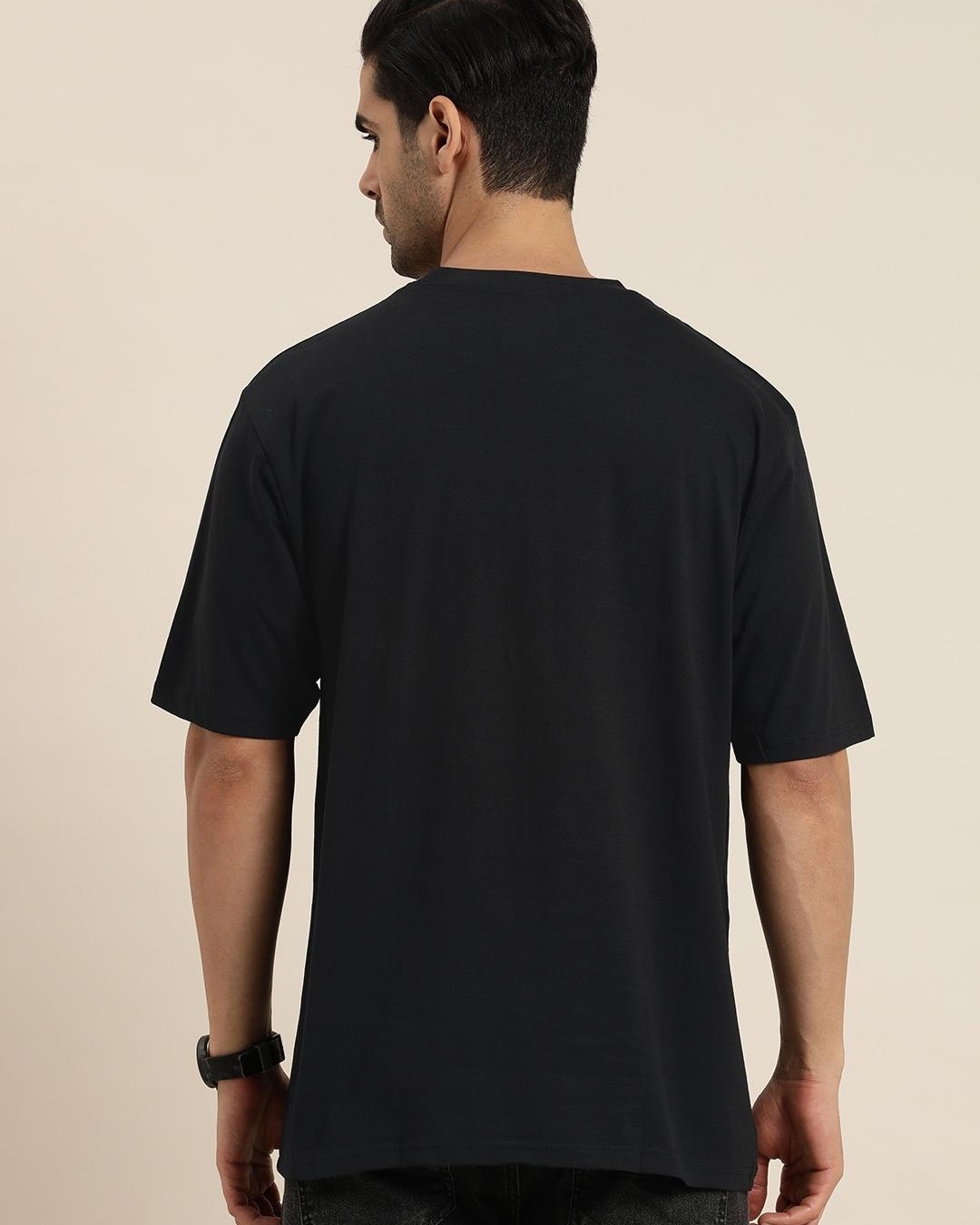 Buy Men's Black West Coast Typography Oversized T-shirt Online at Bewakoof