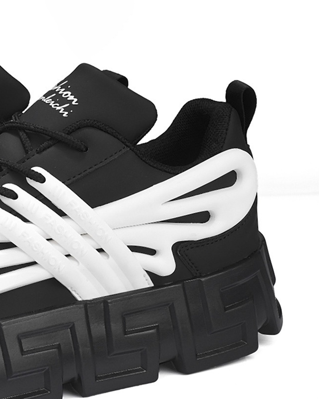 Buy Men's Black & White Color Block Sneakers Online in India at Bewakoof