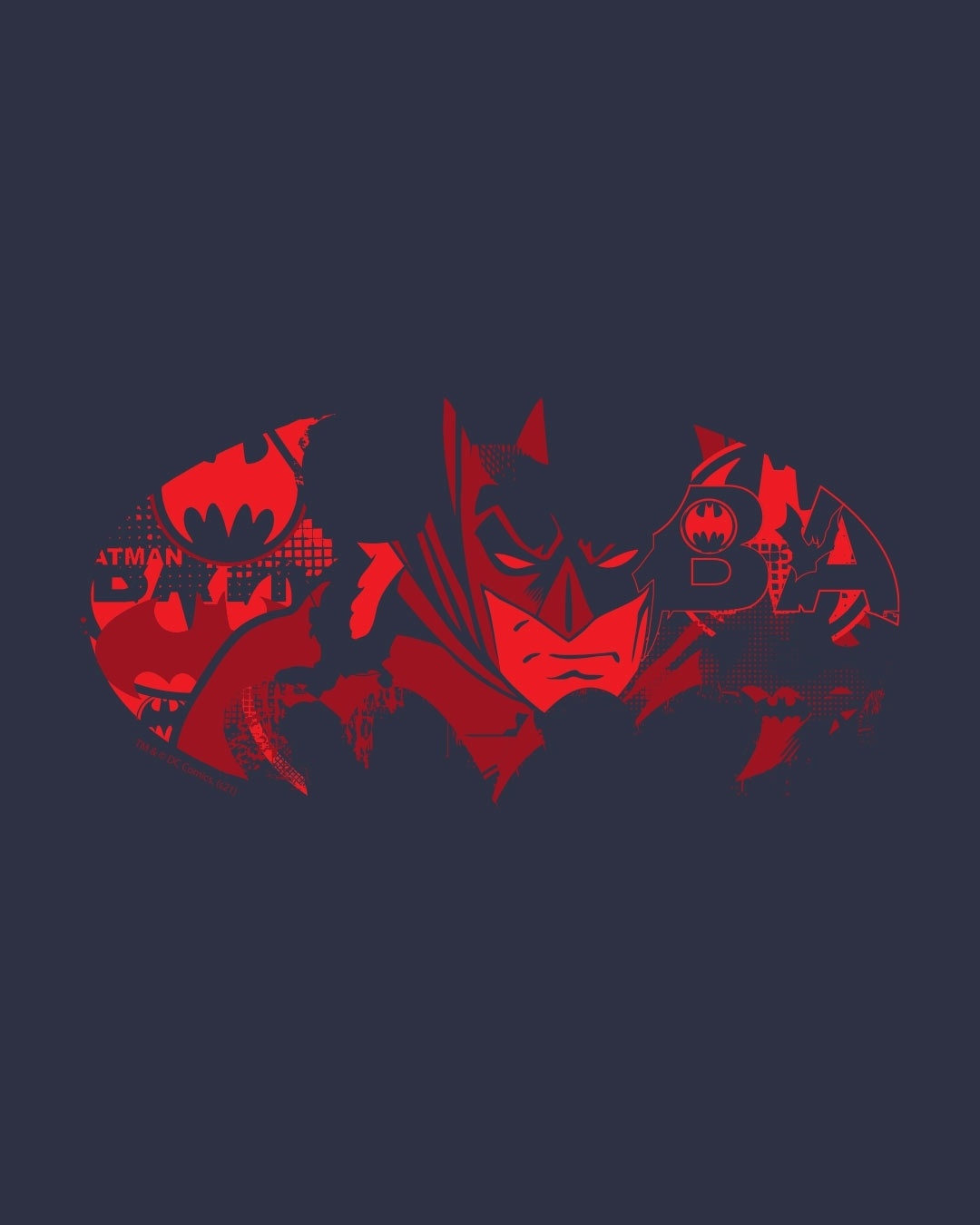 Buy Men's Blue Batman Comic Grunge Graphic Printed Plus Size T-shirt ...