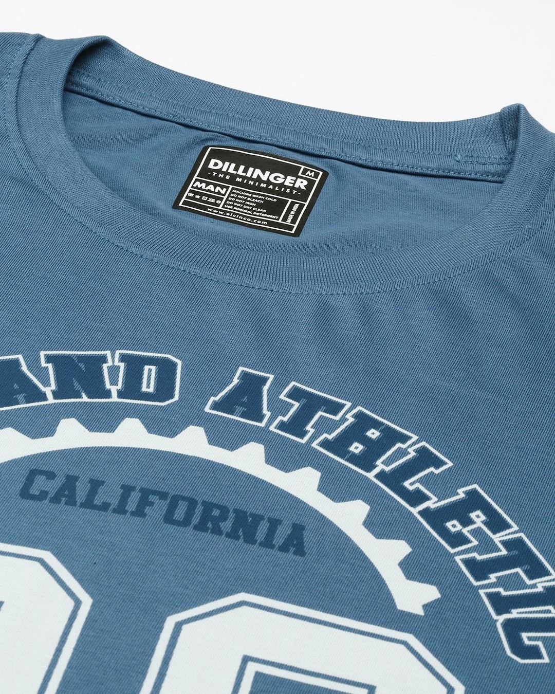 Buy Men's Blue California Typography Oversized T-shirt Online at Bewakoof