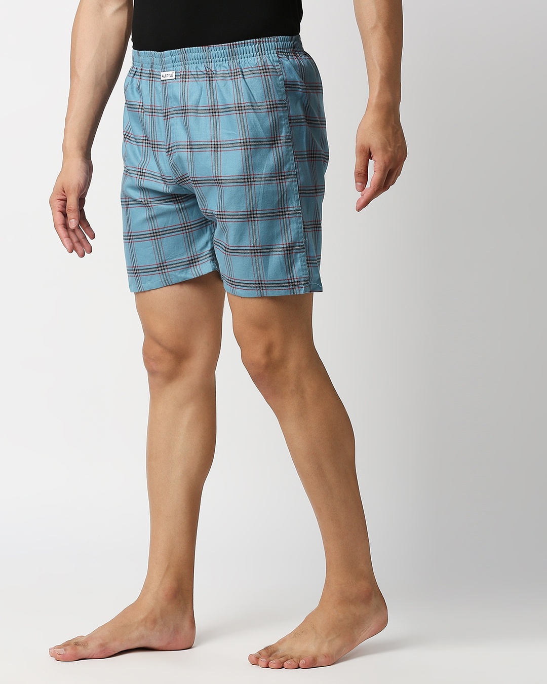 Buy Men's Blue Checked Boxers Online in India at Bewakoof