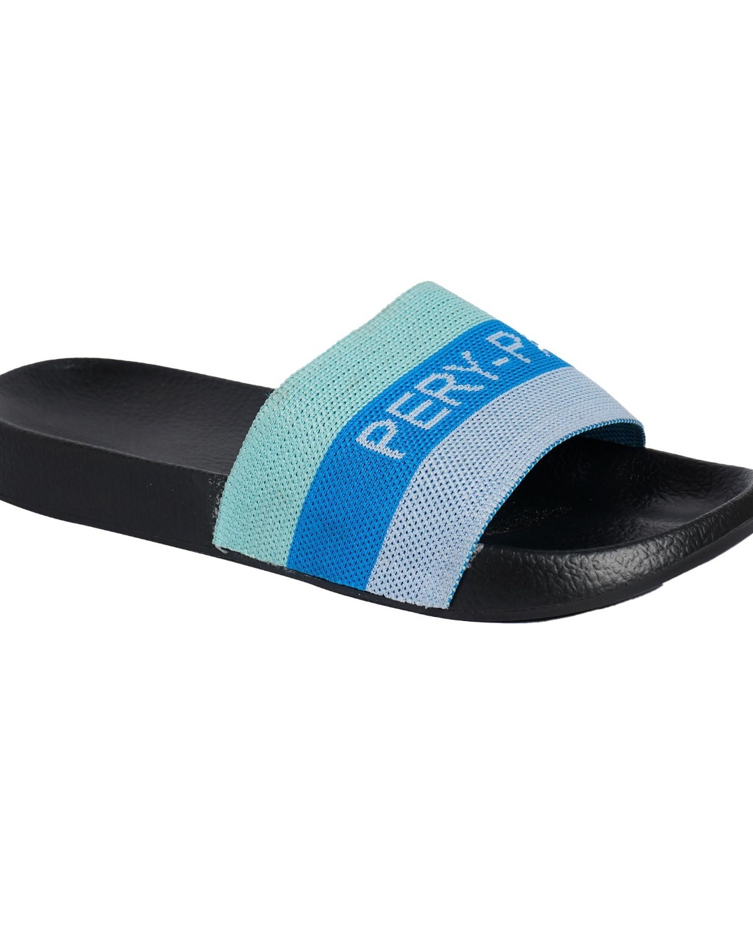 Buy Men's Blue Color Block Sliders Online in India at Bewakoof
