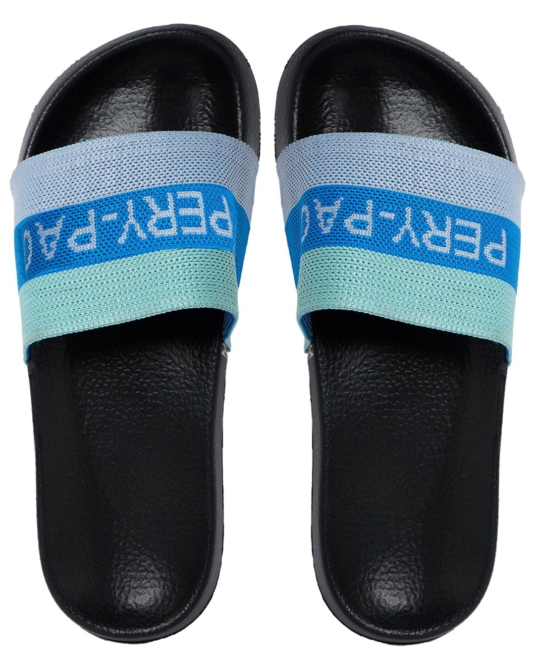 Buy Men's Blue Color Block Sliders Online in India at Bewakoof