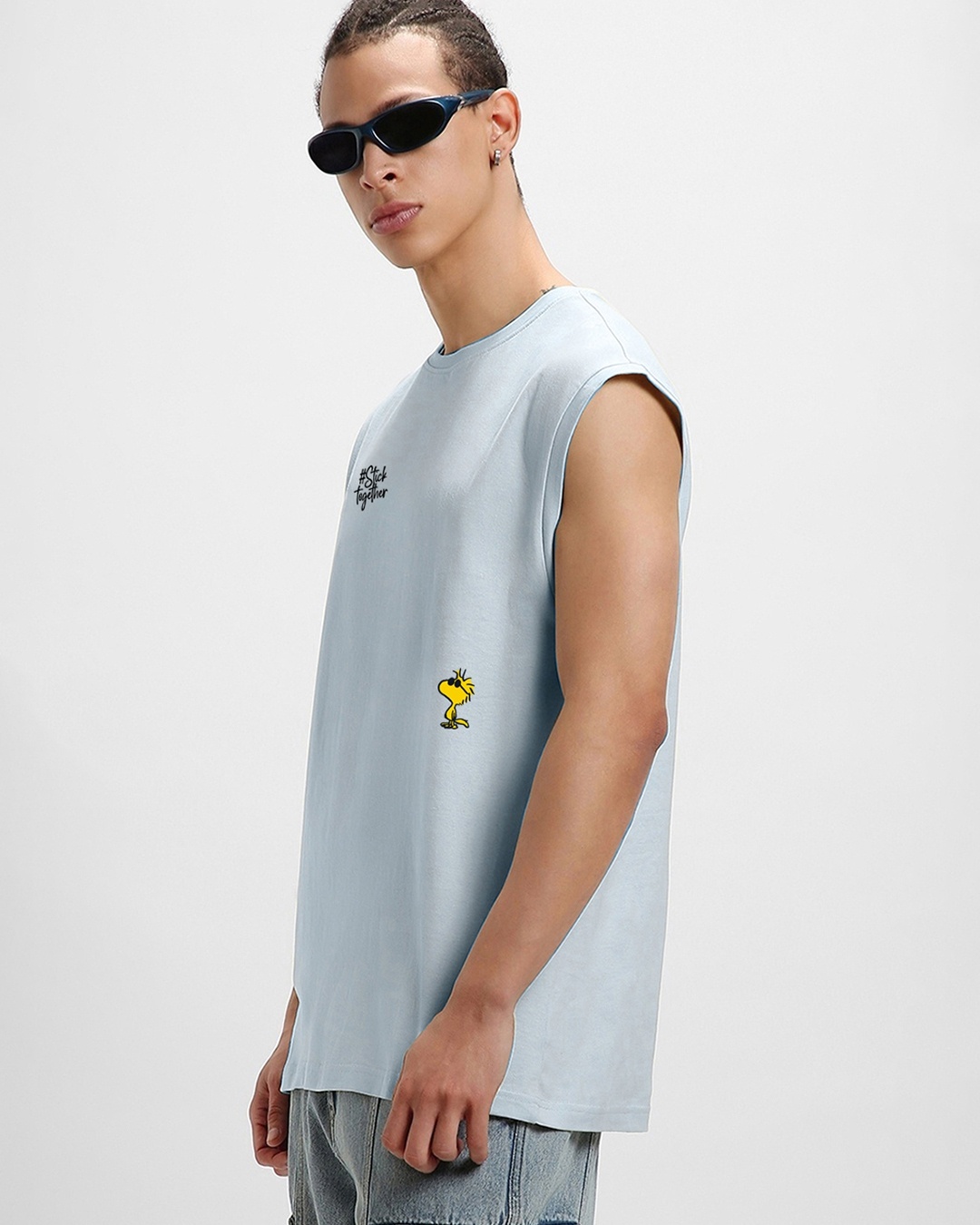 Buy Men's Blue Cool Pals Graphic Printed Boxy Fit Vest Online at Bewakoof