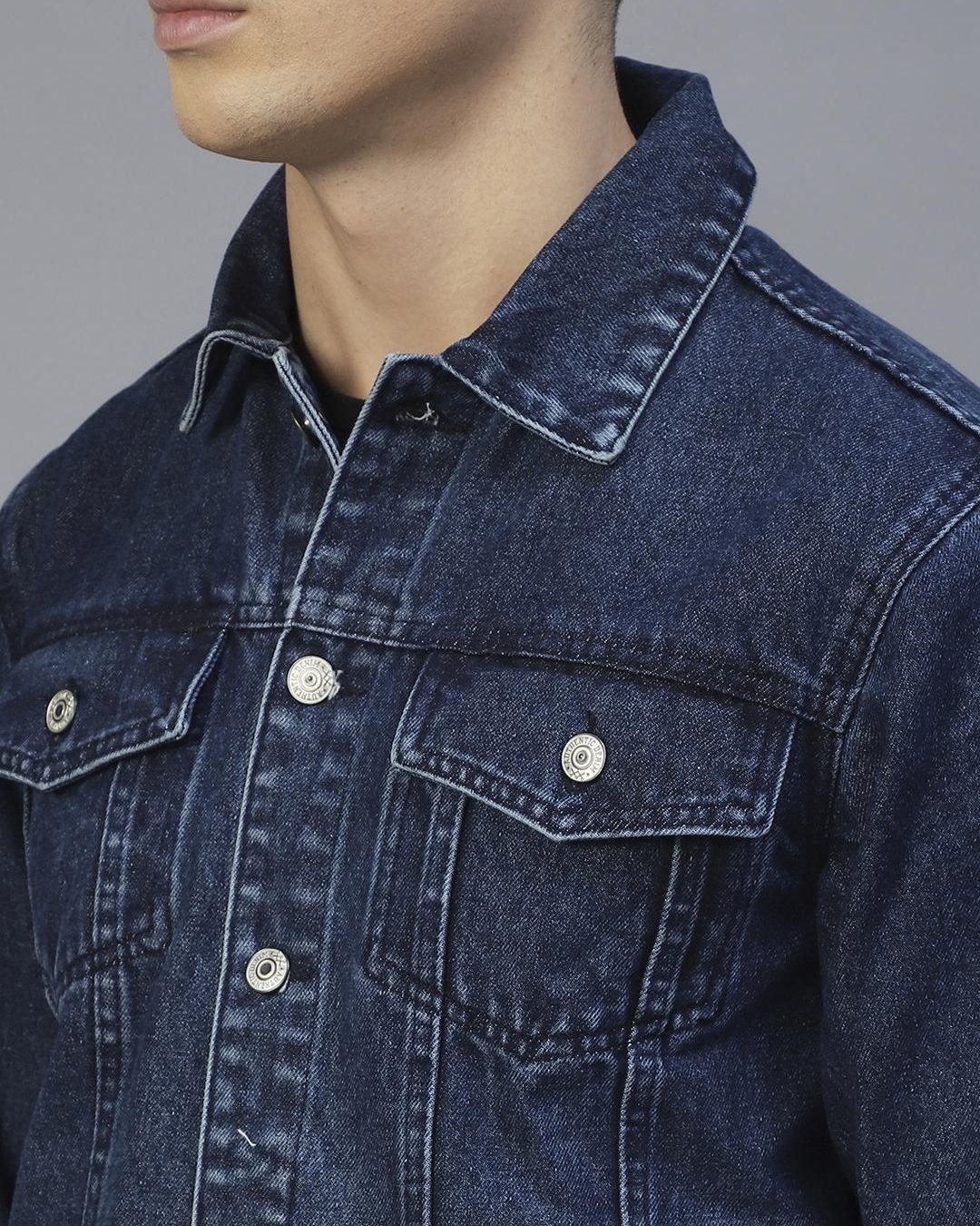Buy Men's Blue Denim Jacket Online at Bewakoof