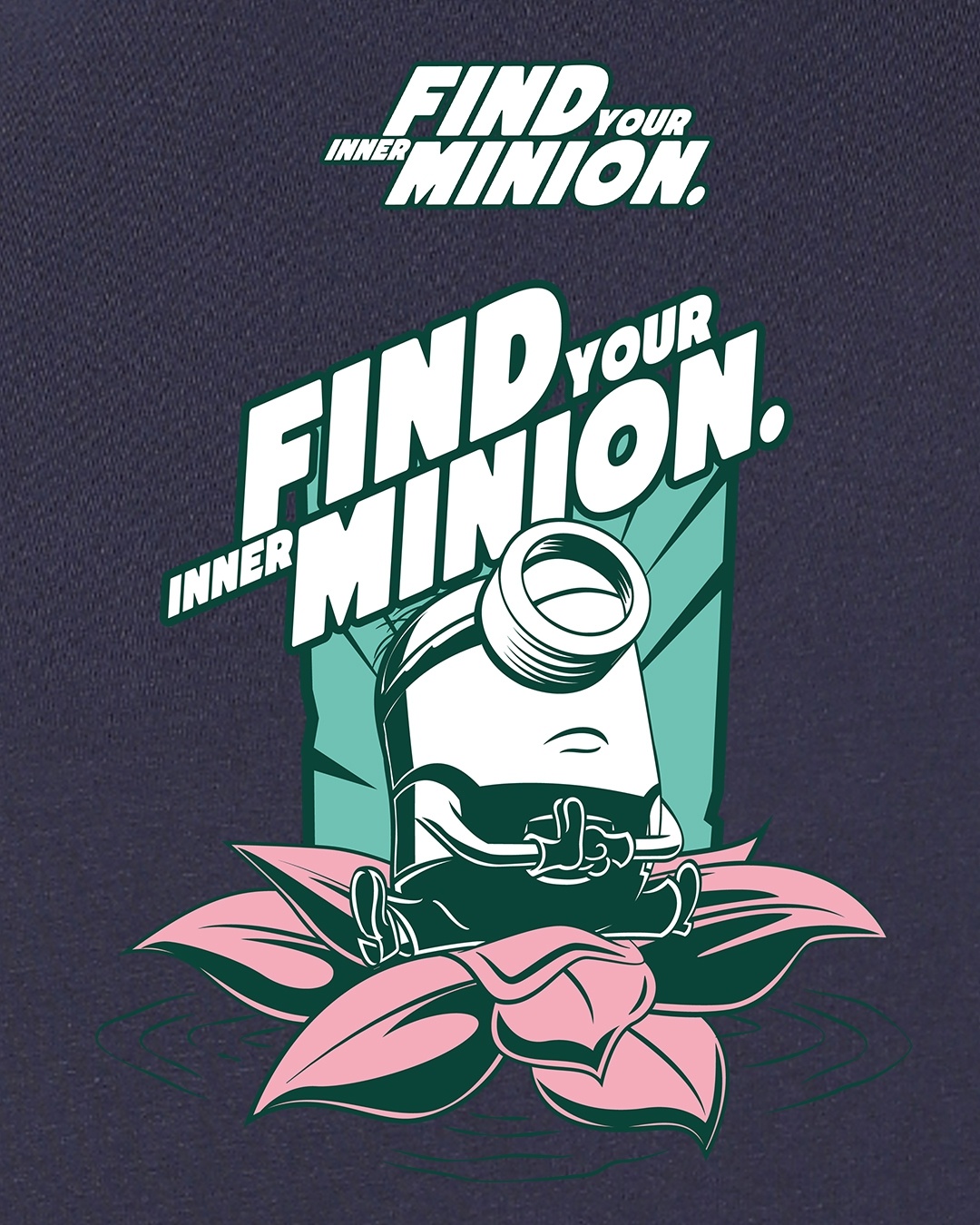 Buy Men's Blue Find Your Inner Minion Graphic Printed T-shirt Online at ...