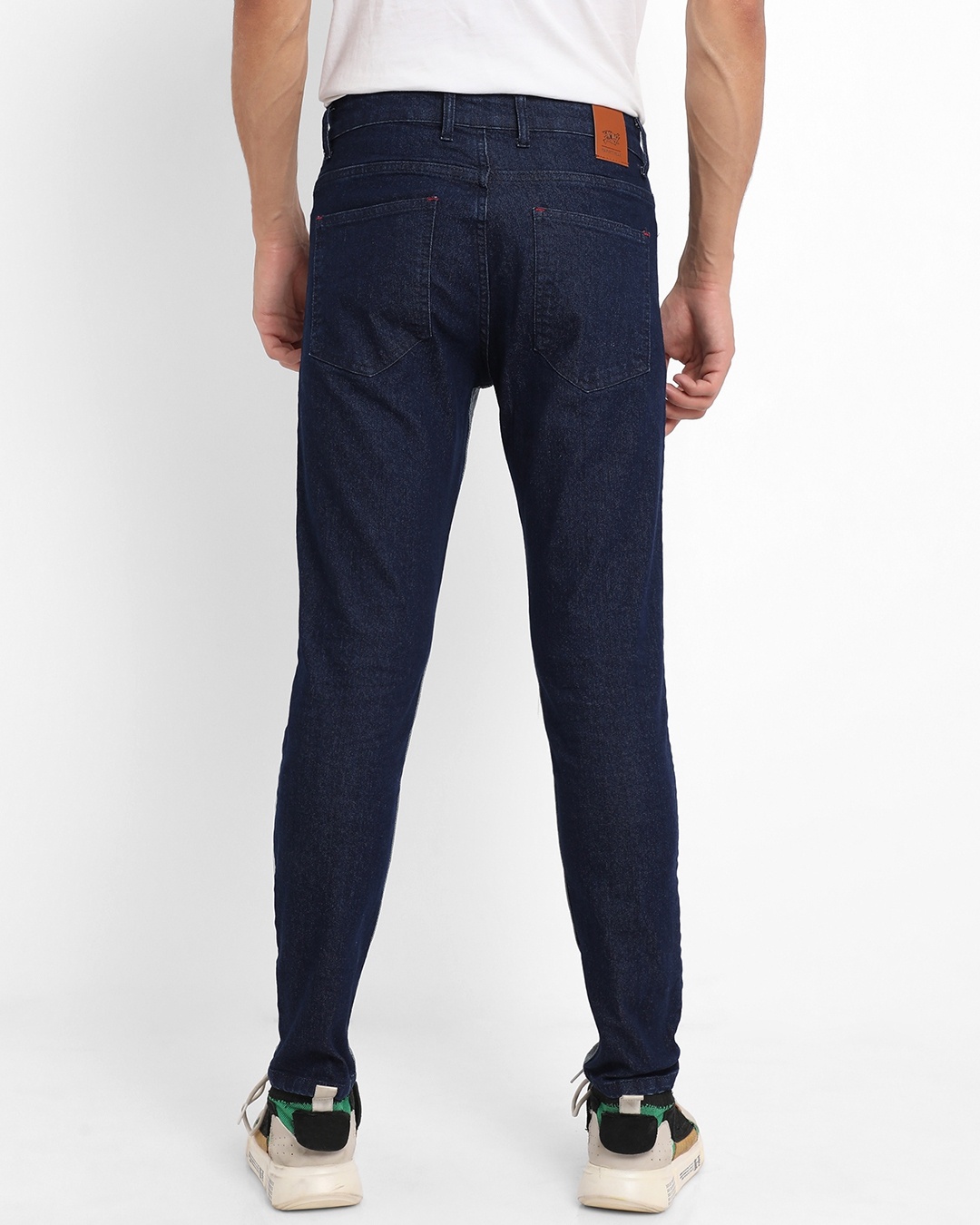 Buy Men's Blue & Grey Color Block Jeans Online at Bewakoof